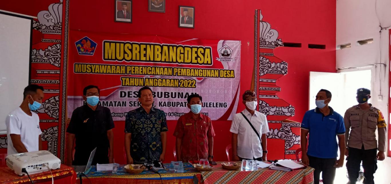MUSREMBANG DESA BUBUNAN Tahun Anggaran 2022 - Website Desa Bubunan